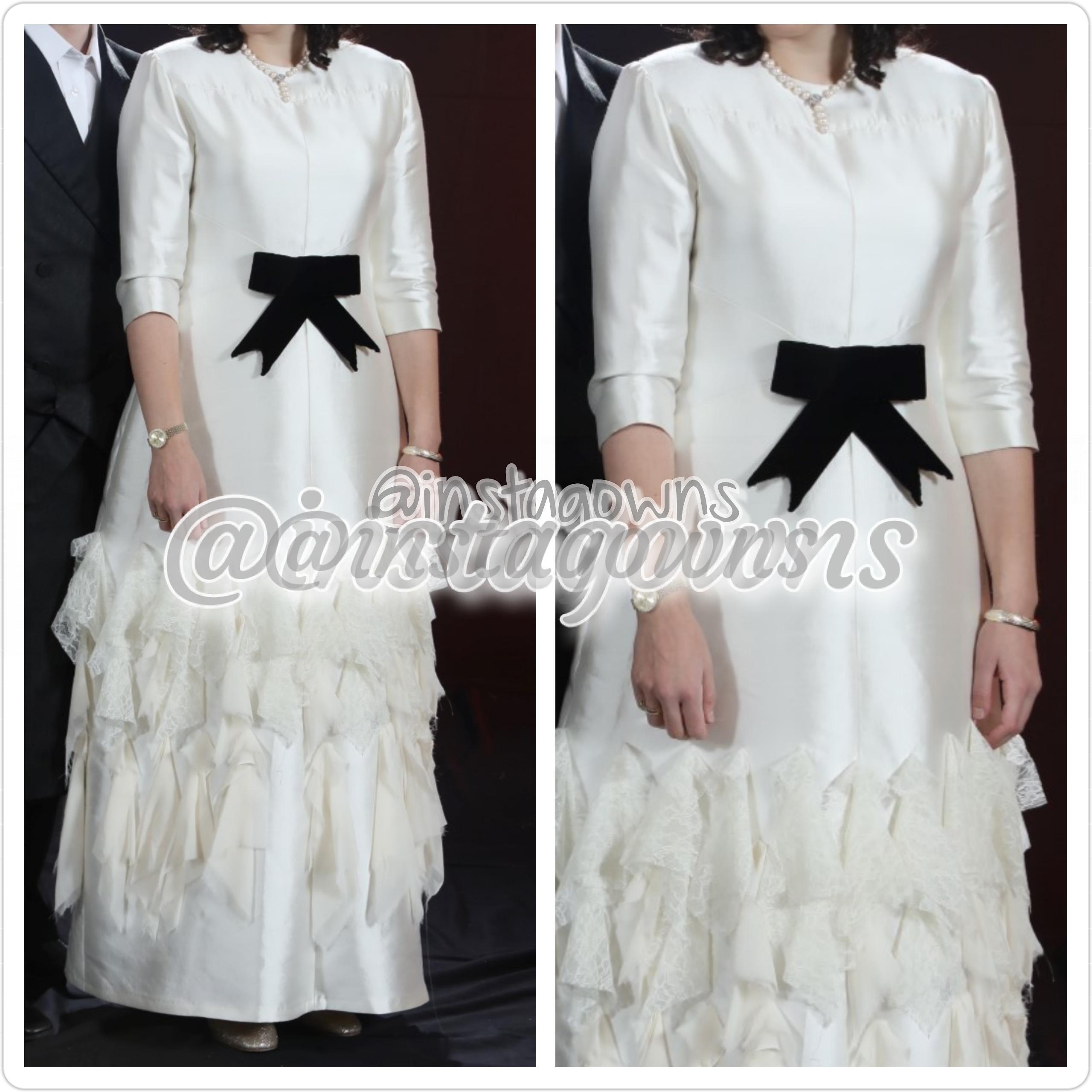 Custom made Ivory Silk & Wool Amazing Cut with Handkerchief Lace Detail ...