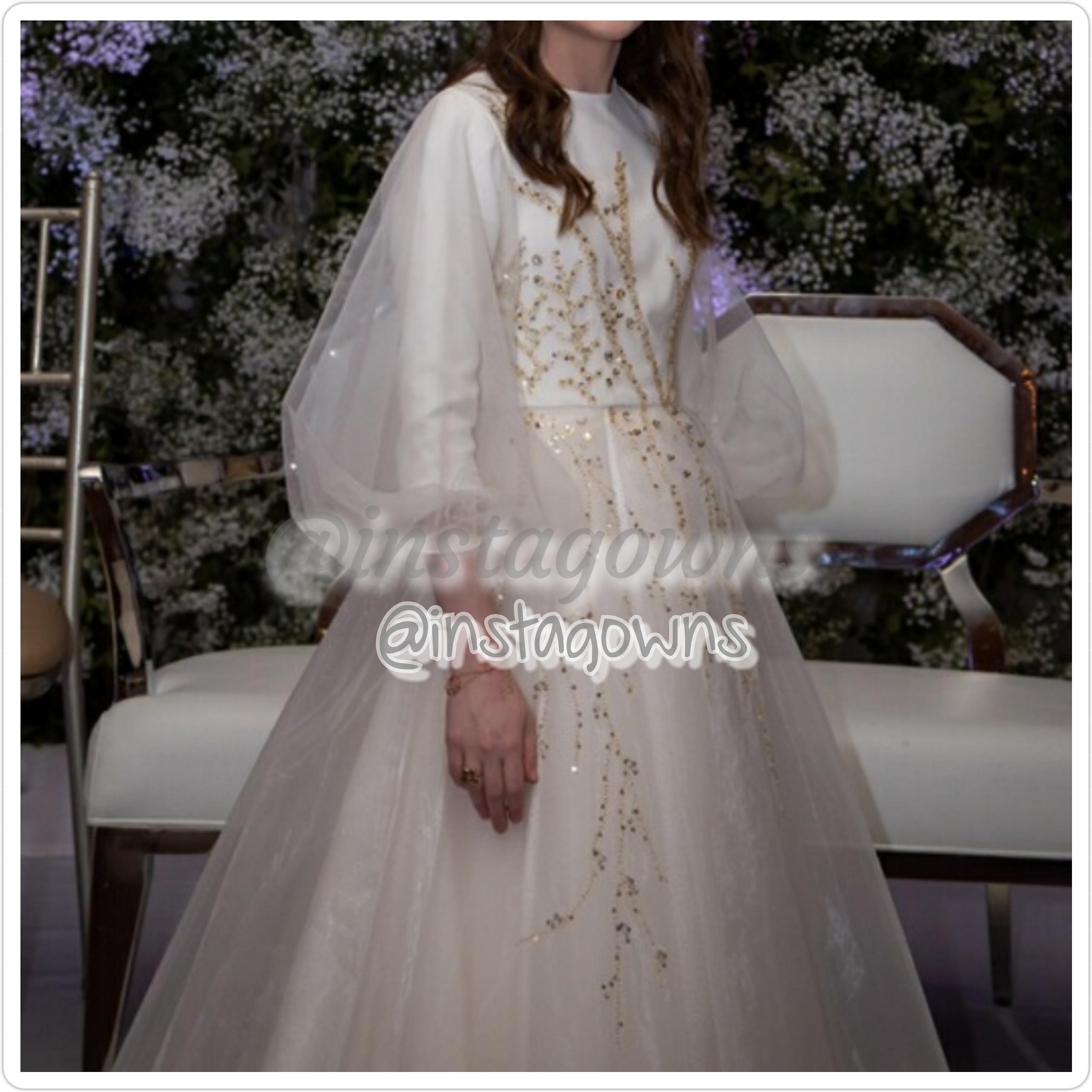 Magnificent Custom Off White & Gold Gown for Sale – Instagowns