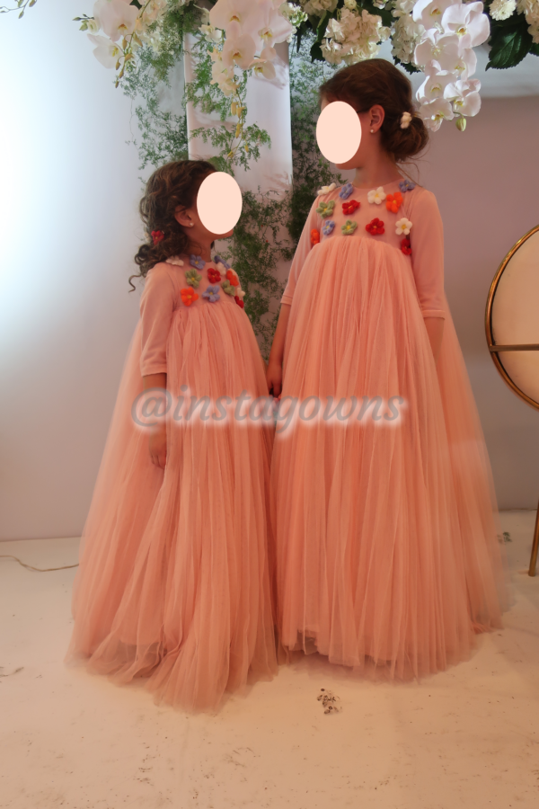 Three Kids blush/pink Gowns for rent – Instagowns