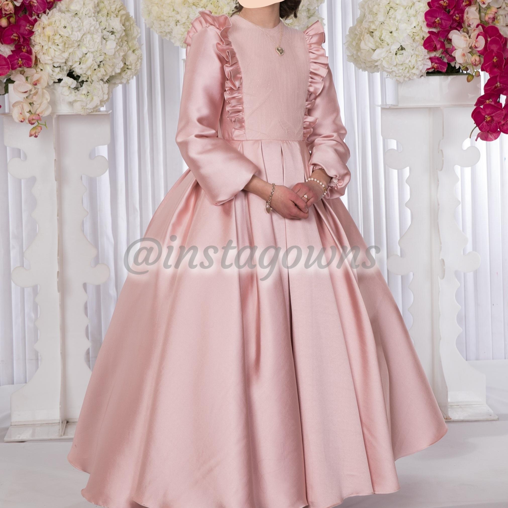 Magnificent Custom Made Pink Mikado Gown for Sale – Instagowns
