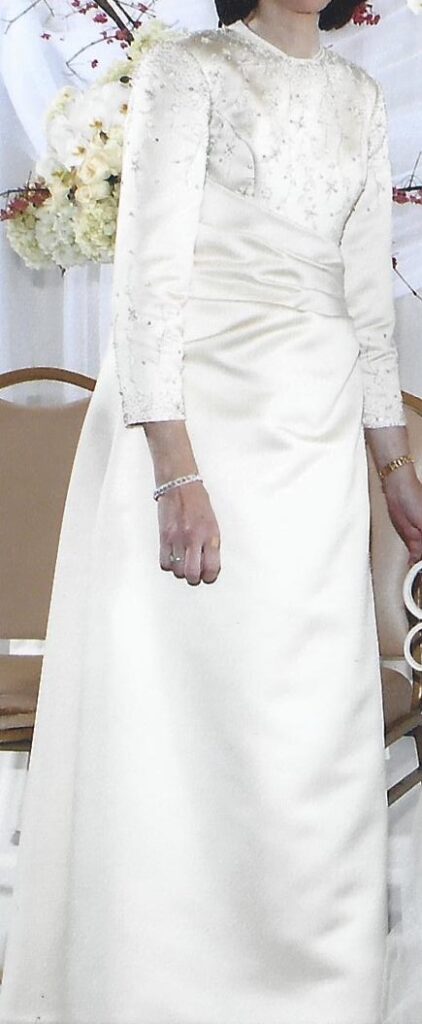 Ivory Satin Mother of Bride Gown with Beautiful Beading for sale ...