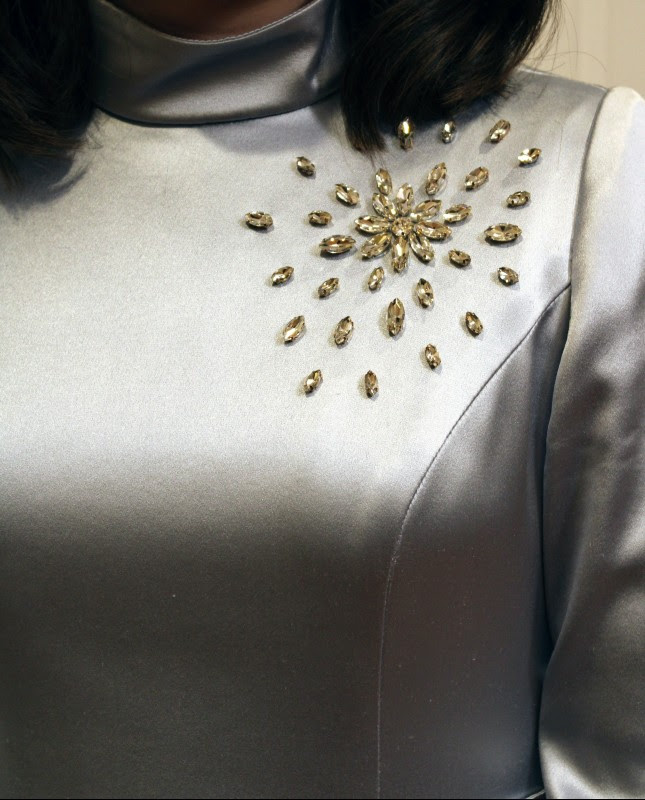 Very elegant and sophisticated light blue silk Halberstam gown for sale ...