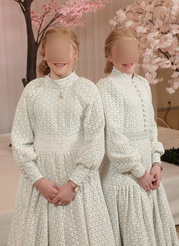 2 magnificent young teenage girls cream gowns for rent/sale – Instagowns