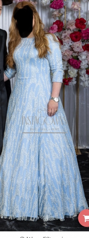 Gorgeous powder blue sister of bride/groom gown for sale – Instagowns