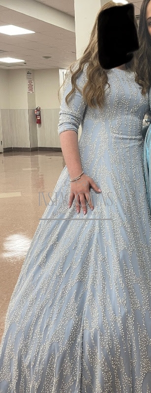 Gorgeous powder blue sister of bride/groom gown for sale – Instagowns