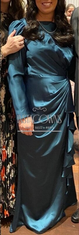 Gorgeous Aidon Mattox green gown with stunning detail for sale – Instagowns