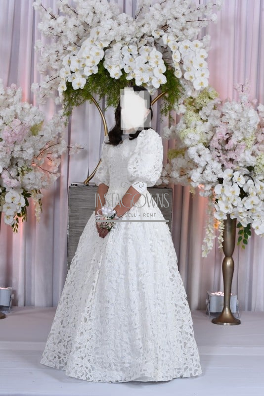 Stunning White Heavy Lace Sister of The Bride Gown for sale – Instagowns