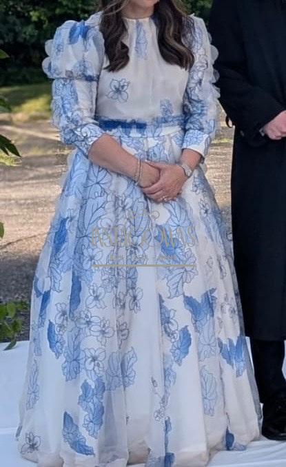 Blue Raquel flower Gown for sale – Instagowns