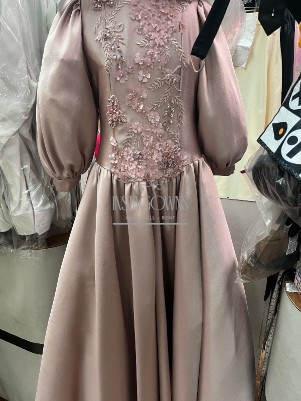 Magnificent mauve pink mikado gown for sale – Instagowns